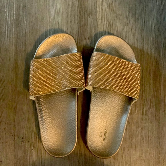 Shoes | Slides Rose Gold | Poshmark
